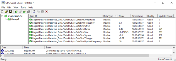 AVEVA System Platform OPC UA Client to DataHub OPC UA Server for ...