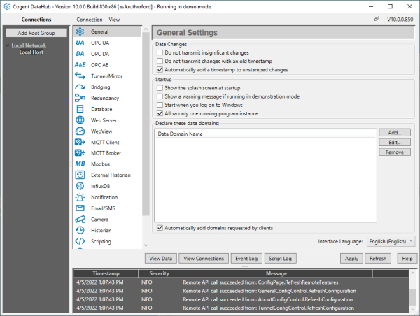Tech Support Corner: Running / Maintaining Cogent DataHub as a Service