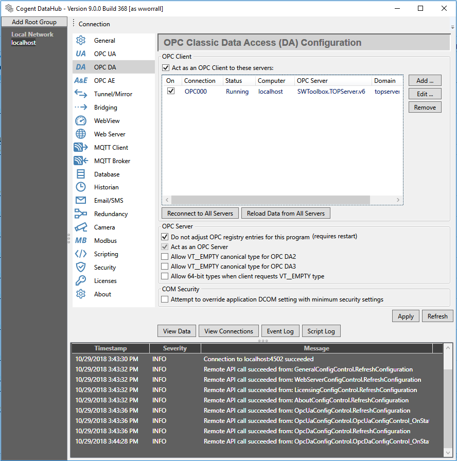 Cogent DataHub V9 Adds IoT to OPC Connections, Remote Config, & More