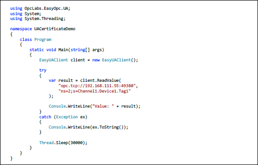 Exploring OPC UA - Configuring OPC Data Client for OPC UA Servers