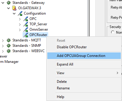 AVEVA System Platform to OPC Router Connectivity Options via OPC UA
