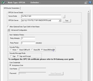 AVEVA System Platform to OPC Router Connectivity Options via OPC UA