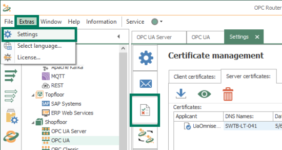 Exploring OPC UA - Configuring OPC Router OPC UA Client & Server