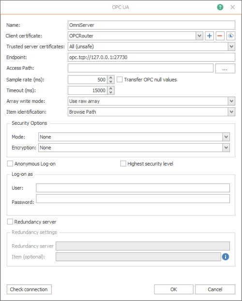 Exploring OPC UA - Configuring OPC Router OPC UA Client & Server