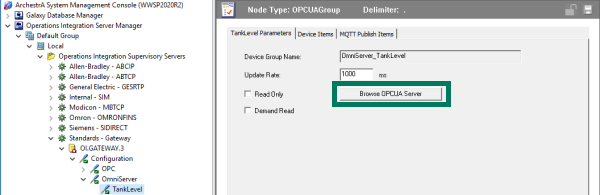 AVEVA System Platform to OmniServer via OPC UA for Non-PLC Devices